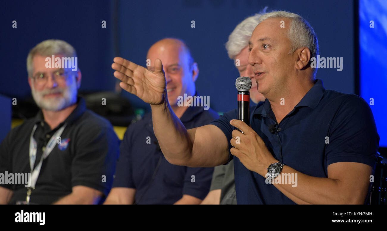 Former NASA astronaut Mike Massimino participates in a panel discussion ...
