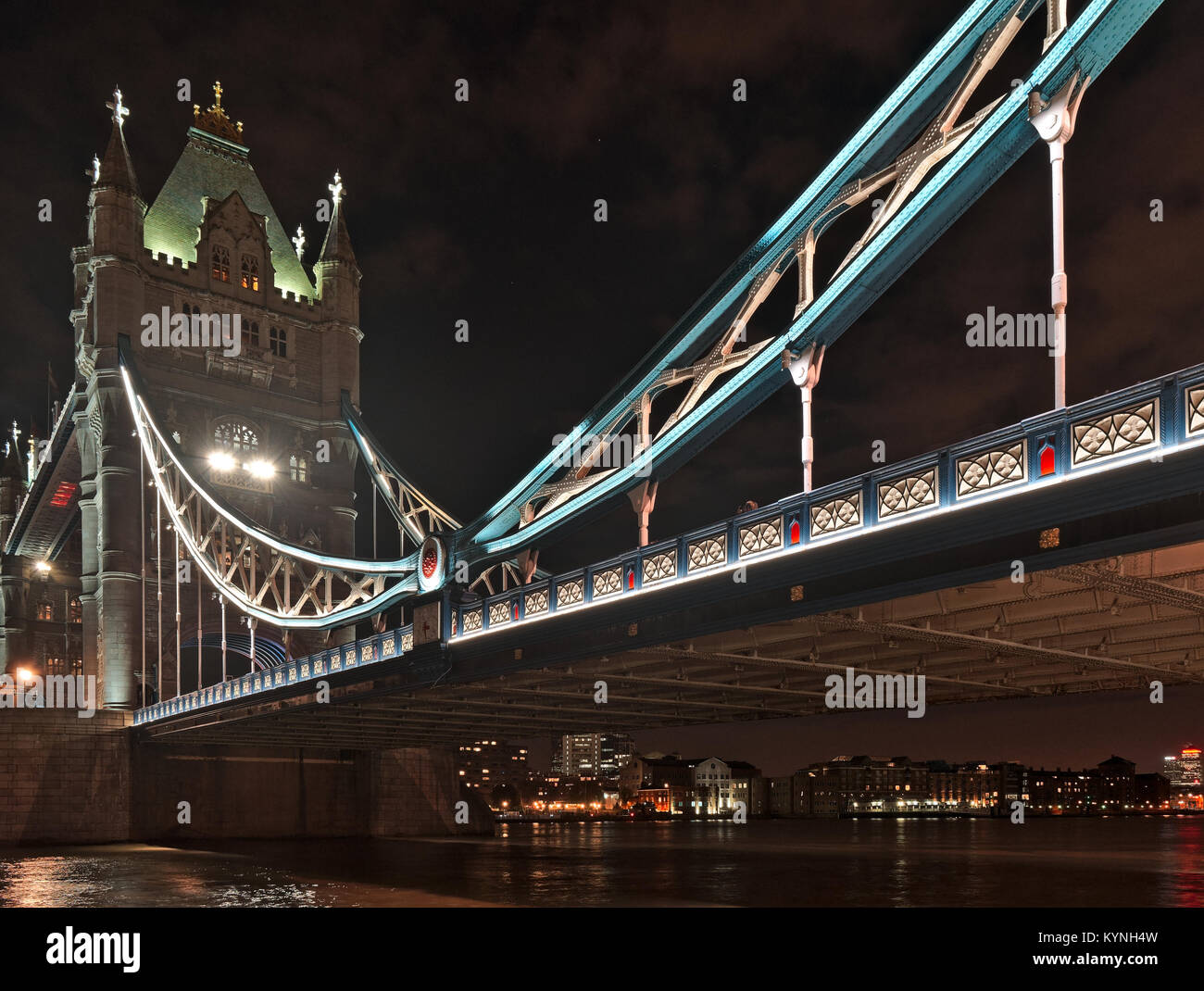 Tower Bridge at night in London. England, UK Stock Photo - Alamy
