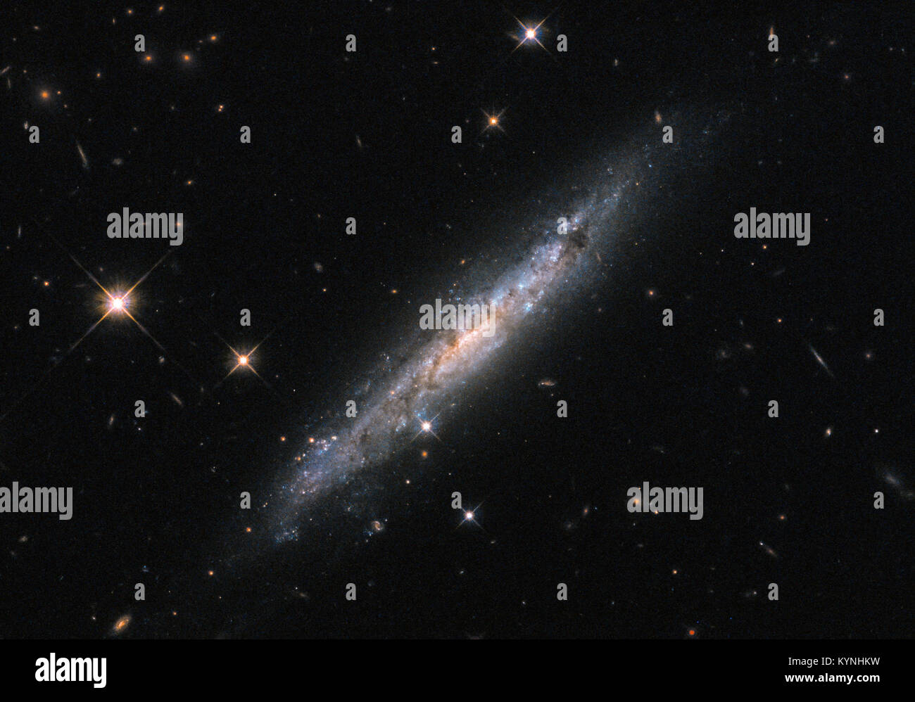 The Hubble Space Telescope captured an image of an explosive galaxy ...