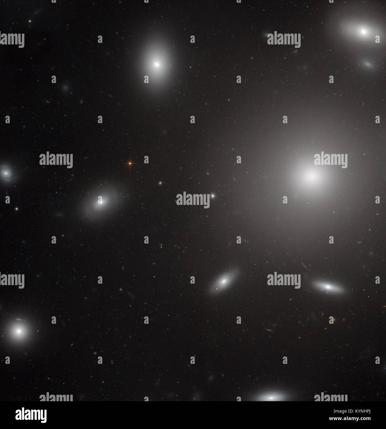 NASA's Hubble Space Telescope captures galaxies surrounded by numerous ...