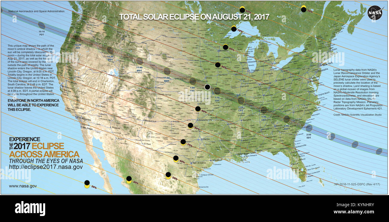 Solar eclipse map 2017 hi-res stock photography and images - Alamy