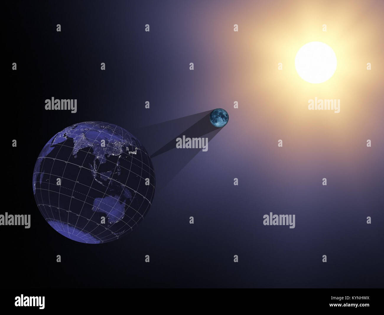 Earth sun moon hi-res stock photography and images - Alamy