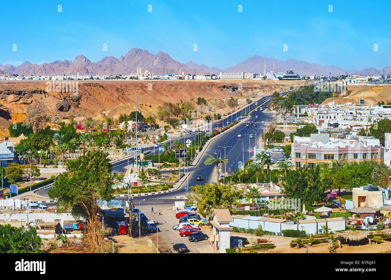 SHARM EL SHEIKH, EGYPT - DECEMBER 15, 2017: Aerial view of the El Salam ...