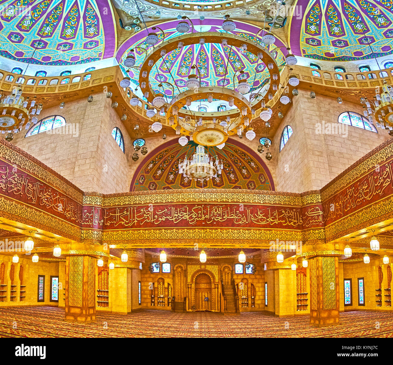 SHARM EL SHEIKH, EGYPT- DECEMBER 15, 2017: Panorama of upper prayer ...