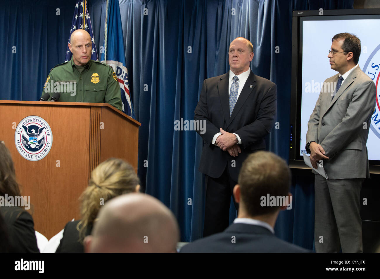 The Department of Homeland Security holds a press briefing to announce ...