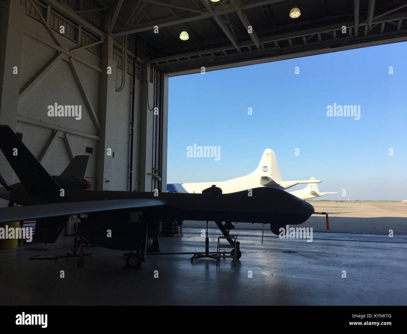 Crews launched a radar-equipped unmanned aerial system (UAS) from ...