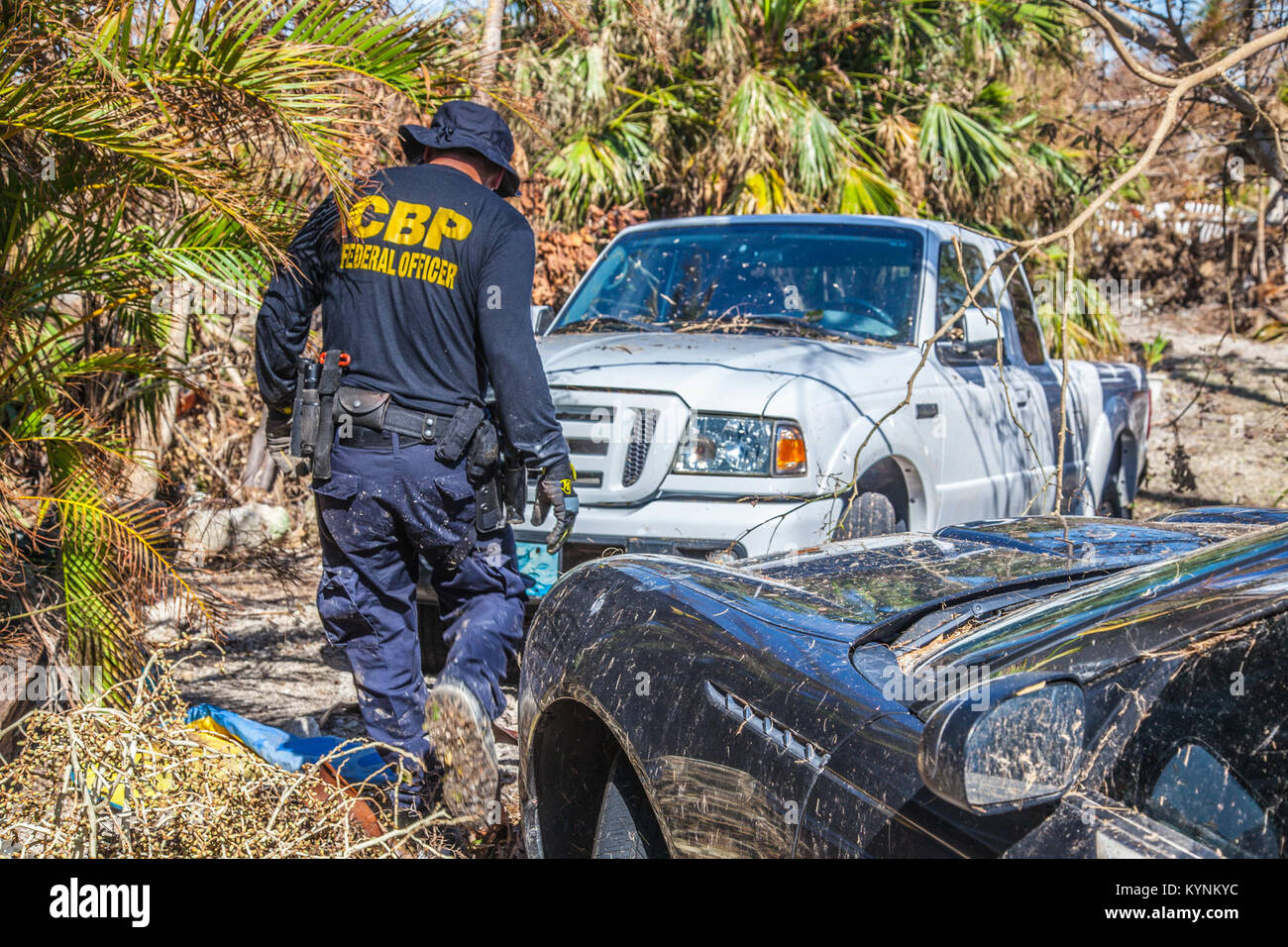 Following Hurricane Irma, a U.S. Customs and Border Protection officer ...