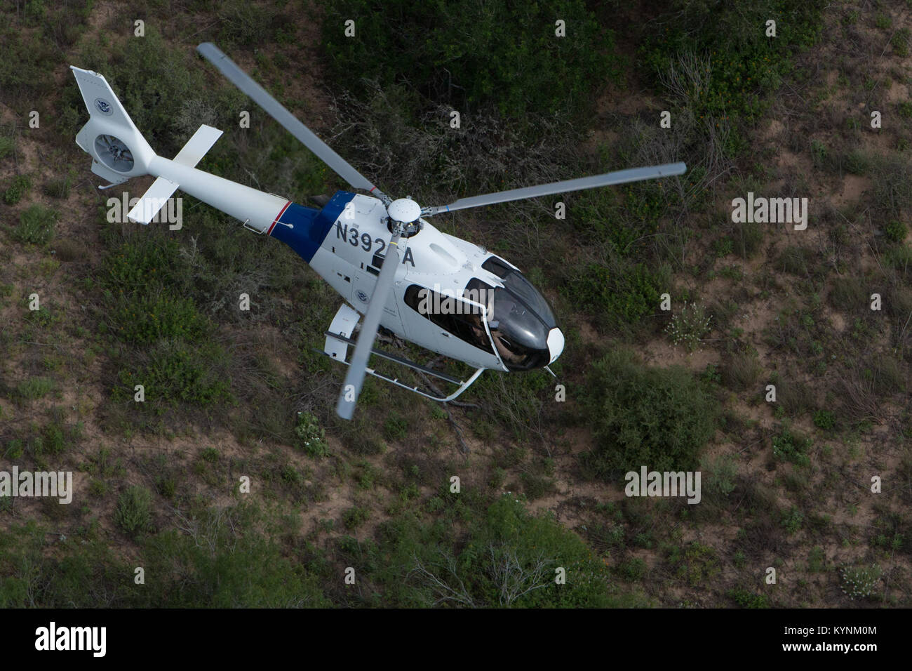 A U.S. Customs and Border Protection pilot conducts aerial patrols in ...