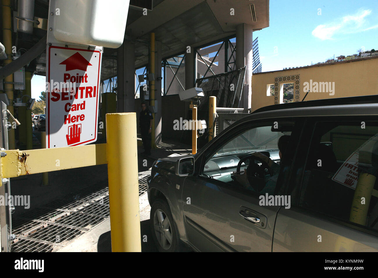 A photo showing the SENTRI lane at the Port of Nogales, designed for ...