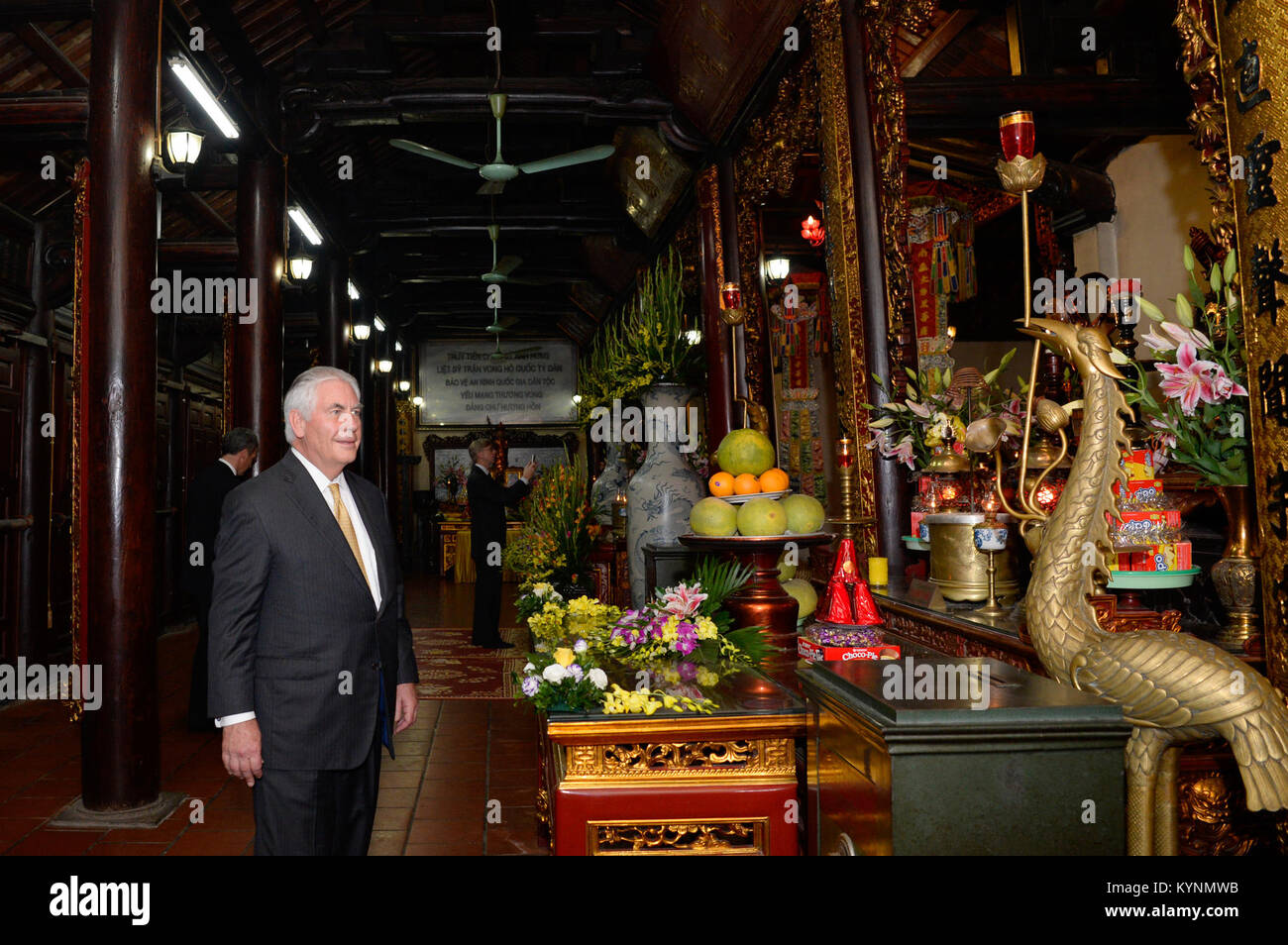 U.S. Secretary of State Rex Tillerson visited the Tran Quoc pagoda in ...