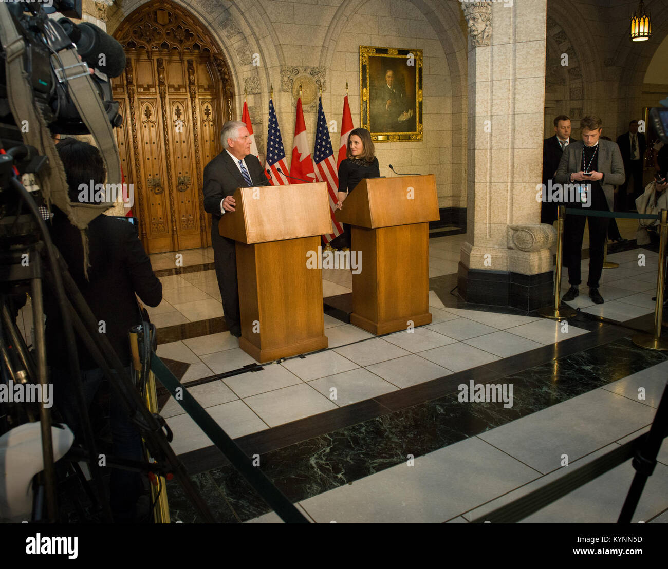 U S Secretary Of State Rex Tillerson And Canadian Minister Of Foreign