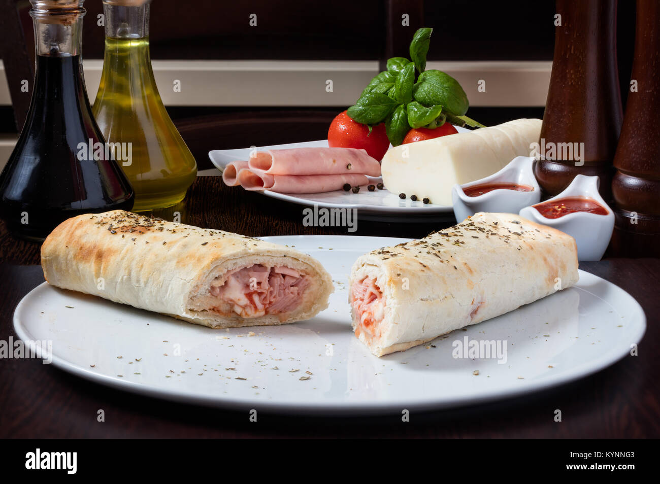 sandwich witch cheese and ham Stock Photo - Alamy