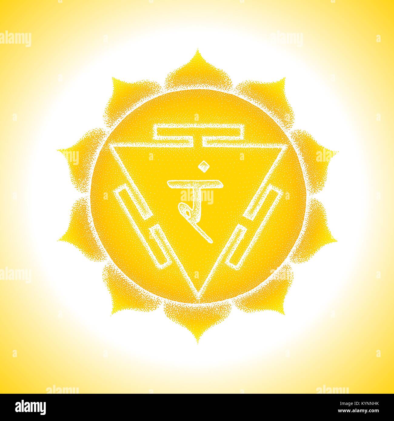 Yellow Chakra Symbol Tattoo