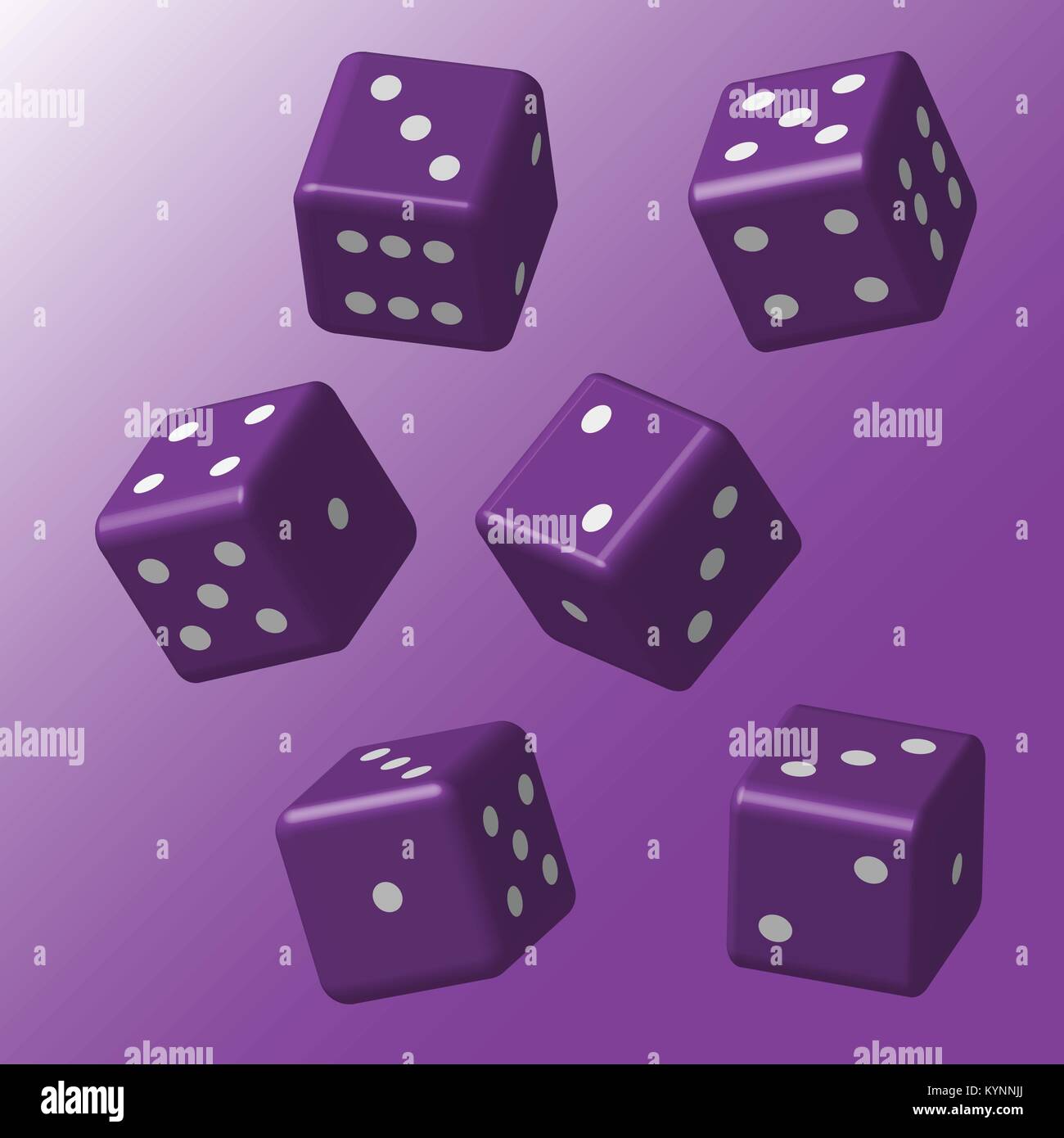 Purple Dice with White Points Stock Vector Image & Art - Alamy