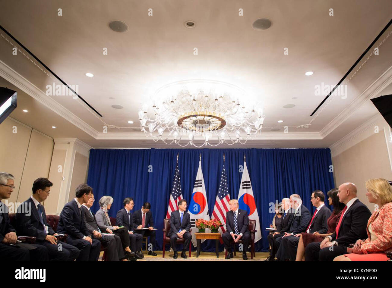 This photo captures a meeting between U.S. government officials ...