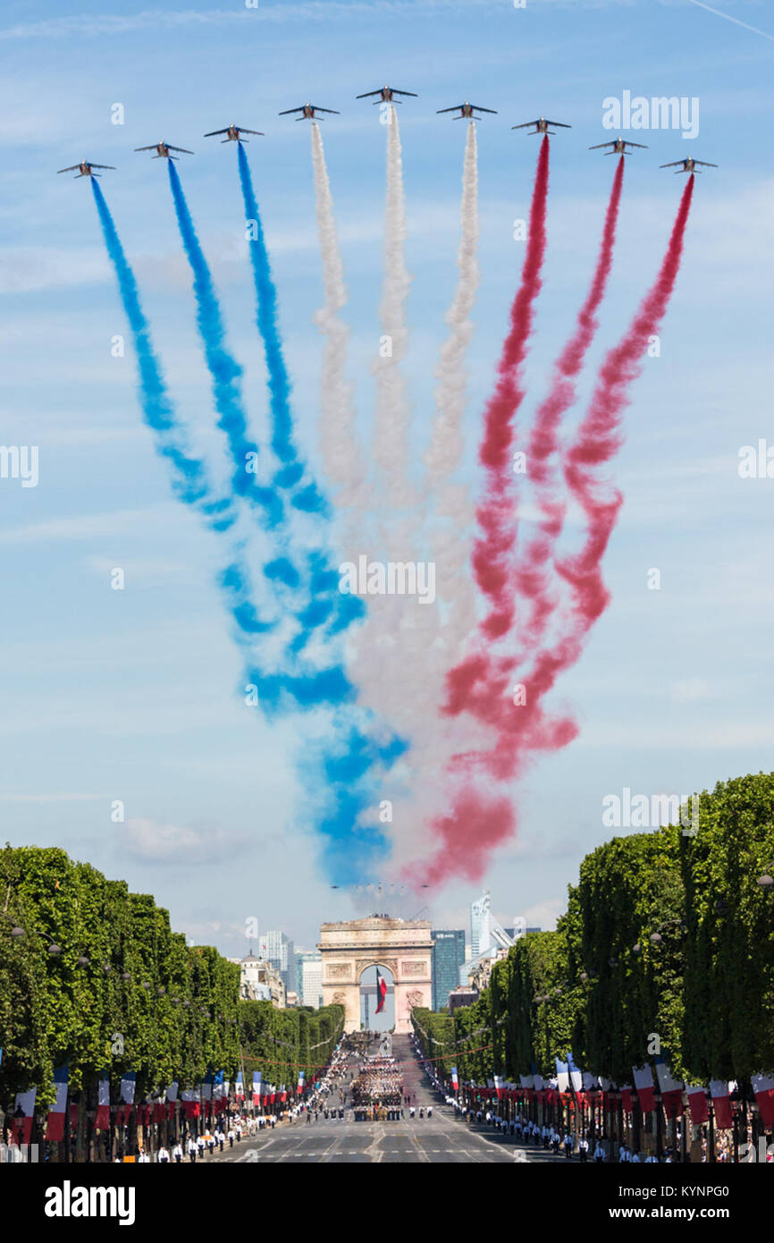 The French National Day Parade, held annually on July 14, 2017, is ...
