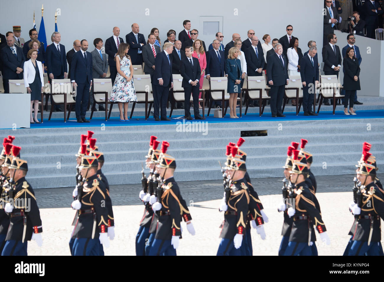 President Trump attends the French National Day Parade on July 14, 2017 ...