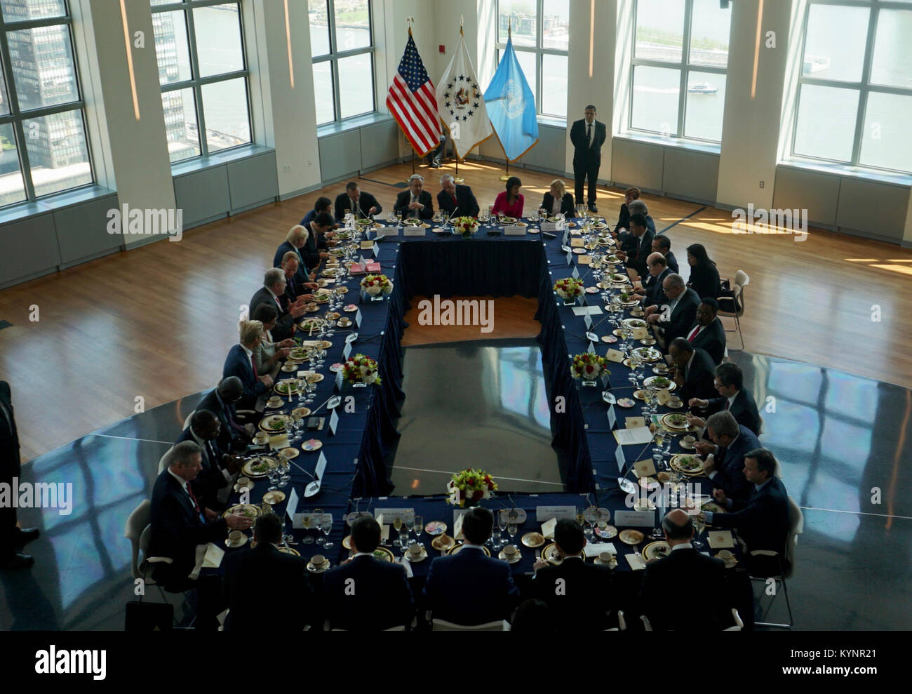 Rex Tillerson, U.S. Secretary of State, hosted a luncheon for Foreign ...