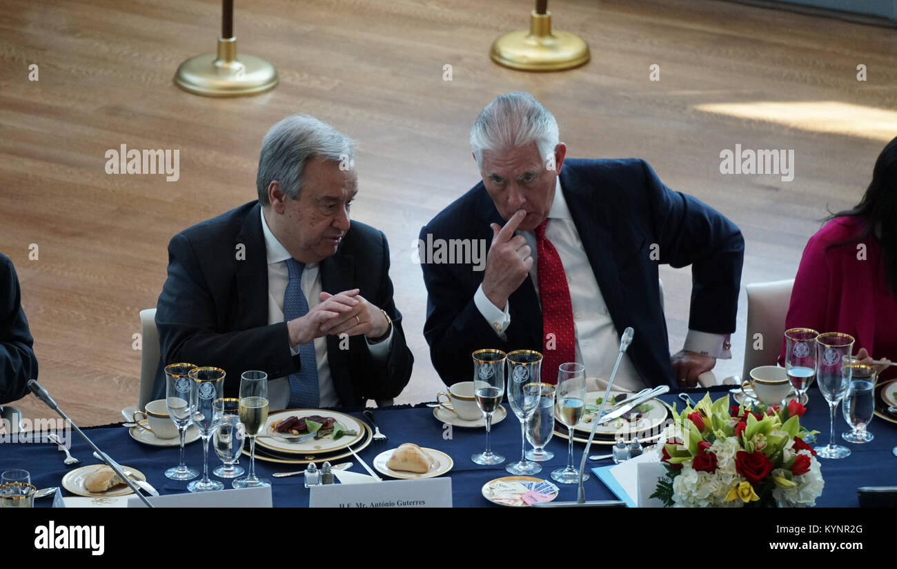 During a luncheon, U.S. Secretary of State Rex Tillerson met with UN ...