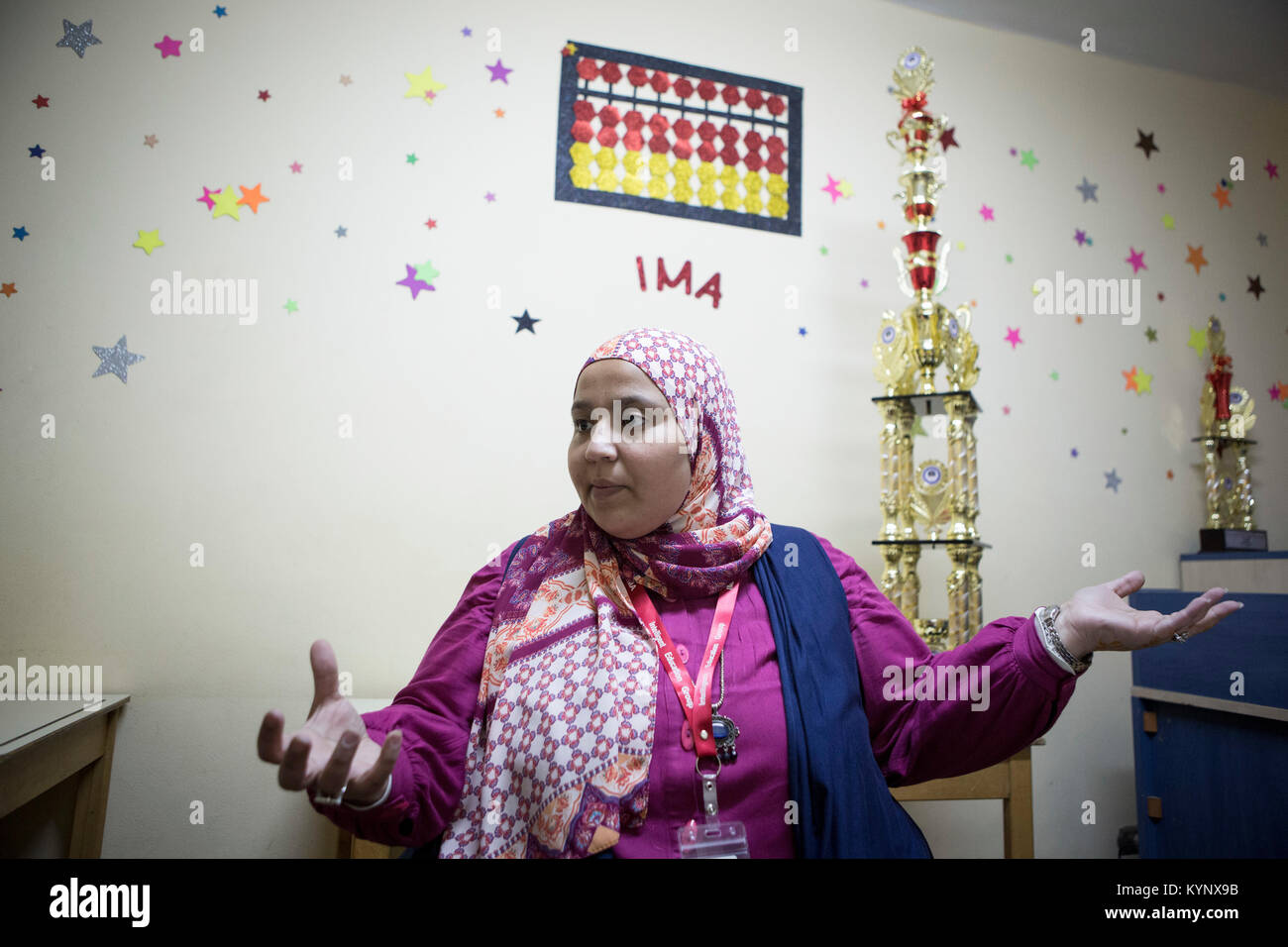 Teacher Batool Muhammed, the training supervisor of the (IMA ...