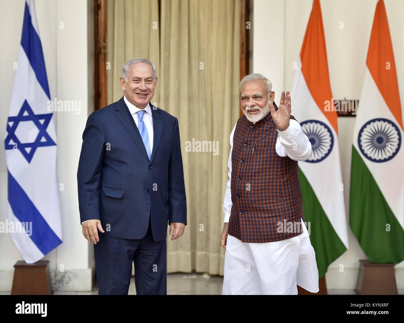 NEW DELHI, INDIA - JANUARY 15: Indian Prime Minister Narendra Modi and ...