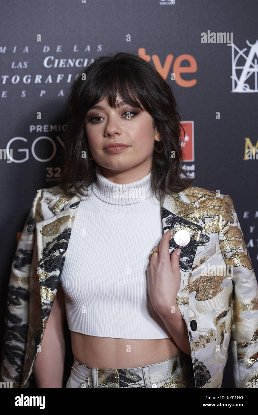 Madrid, Madrid, Spain. 15th Jan, 2018. Anna Castillo attend the ...