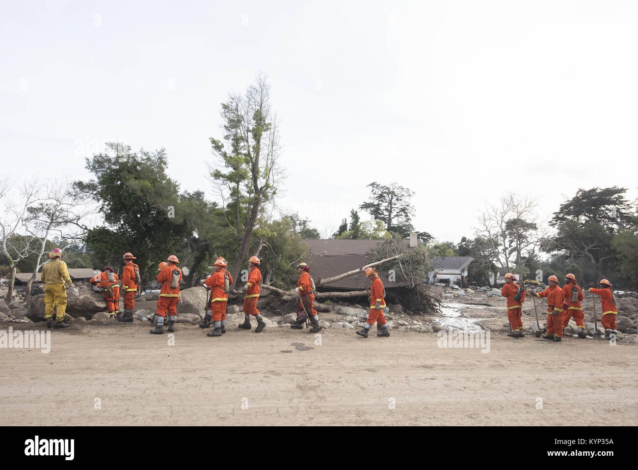 Montecito, California, USA. 15th Jan, 2018. The La Cima Camp of Cal ...