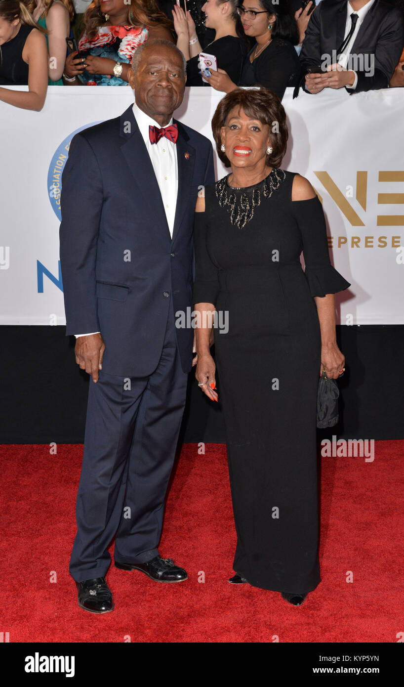 Pasadena, Ca. 5th Jan, 2018. Maxine Waters, Sid Williams at the 49th ...