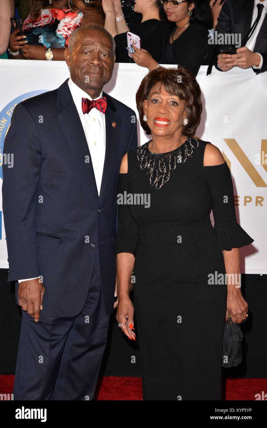Pasadena, Ca. 5th Jan, 2018. Maxine Waters, Sid Williams at the 49th ...