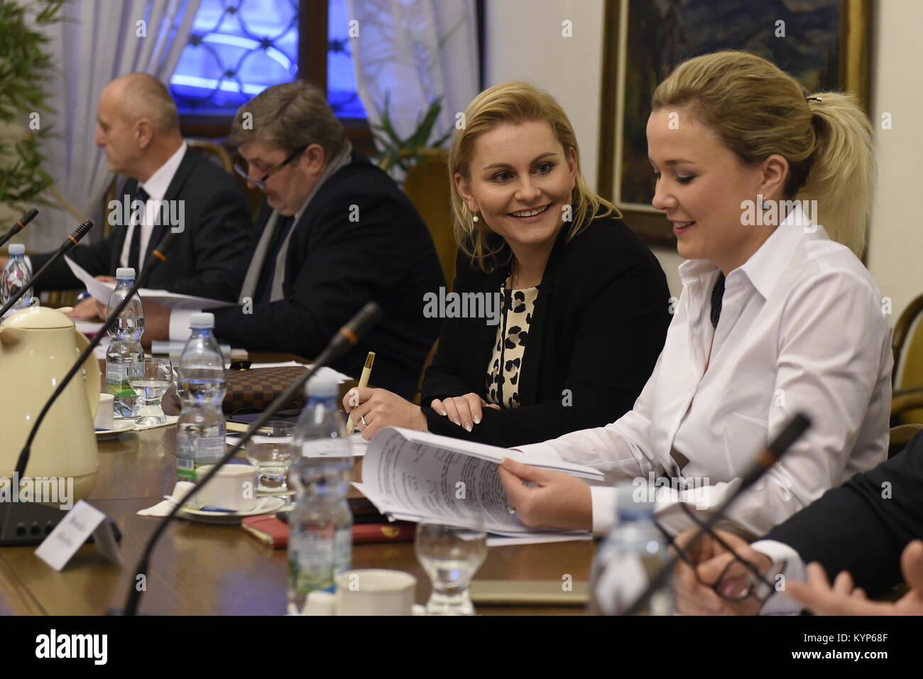 Prague, Czech Republic. 16th Jan, 2018. L-R Members of Parliament and ...