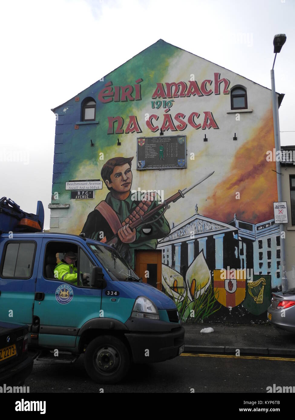Belfast, Northern Ireland. 1st Mar, 2016. Wall paintings remembering ...