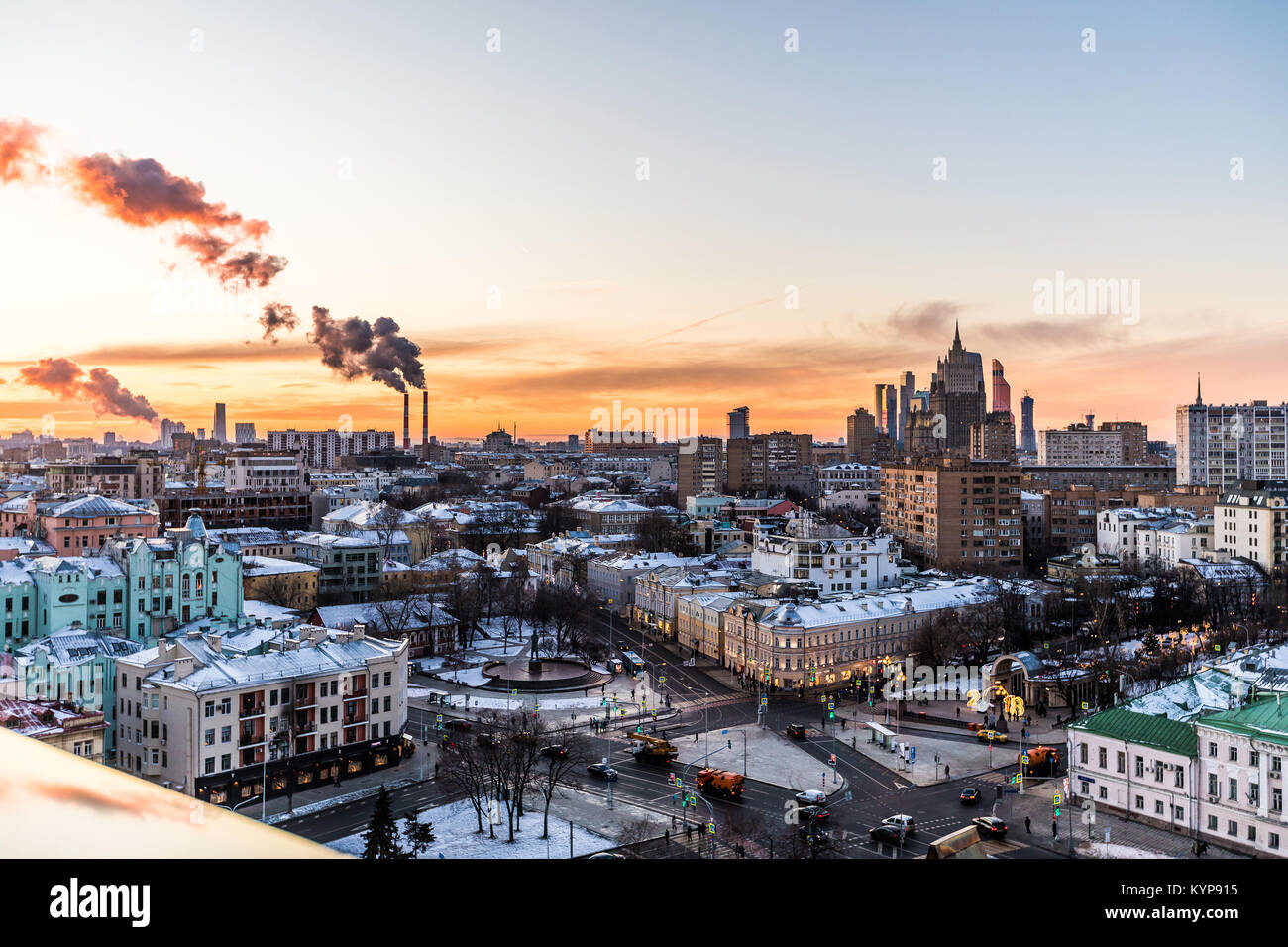 Moscow city top view hi-res stock photography and images - Alamy