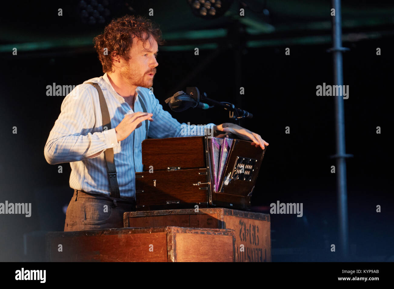 The Irish singer, musician and songwriter Damien Rice performs a live ...