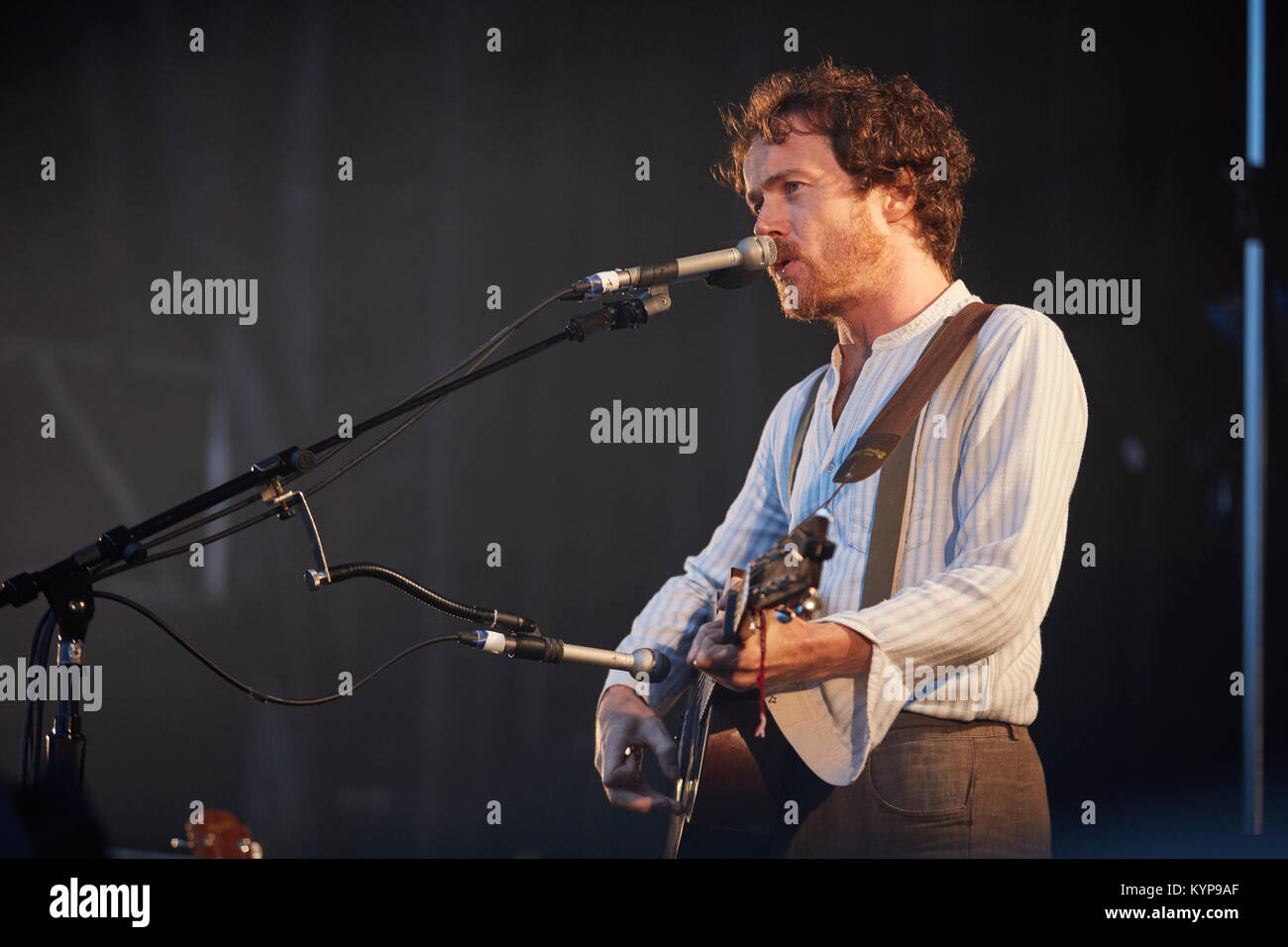 The Irish singer, musician and songwriter Damien Rice performs a live ...