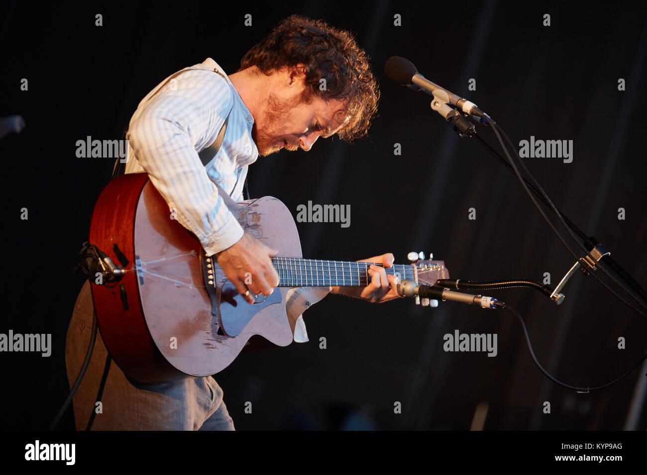 The Irish singer, musician and songwriter Damien Rice performs a live ...