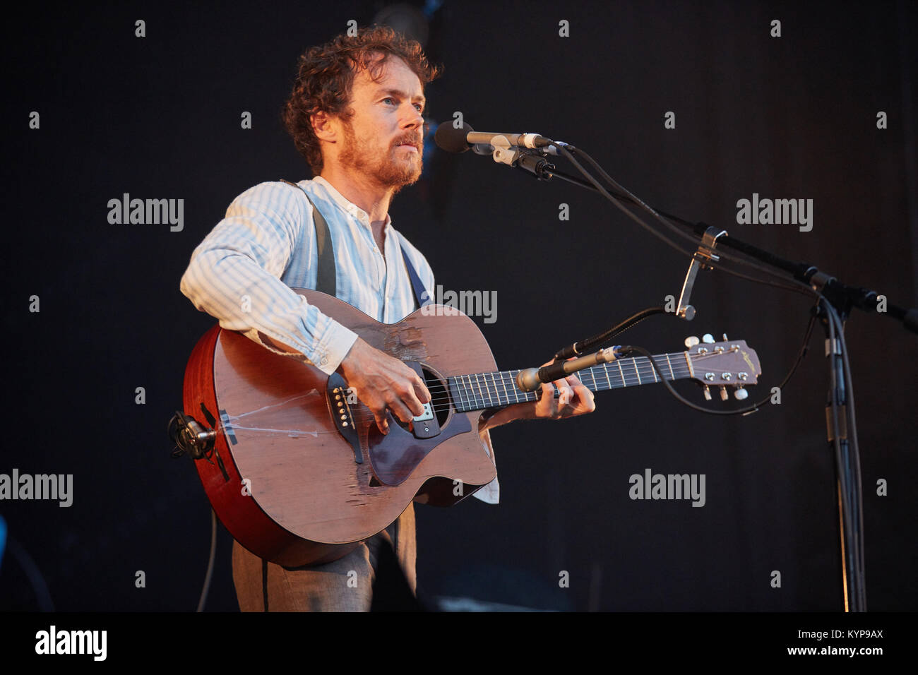 The Irish singer, musician and songwriter Damien Rice performs a live ...