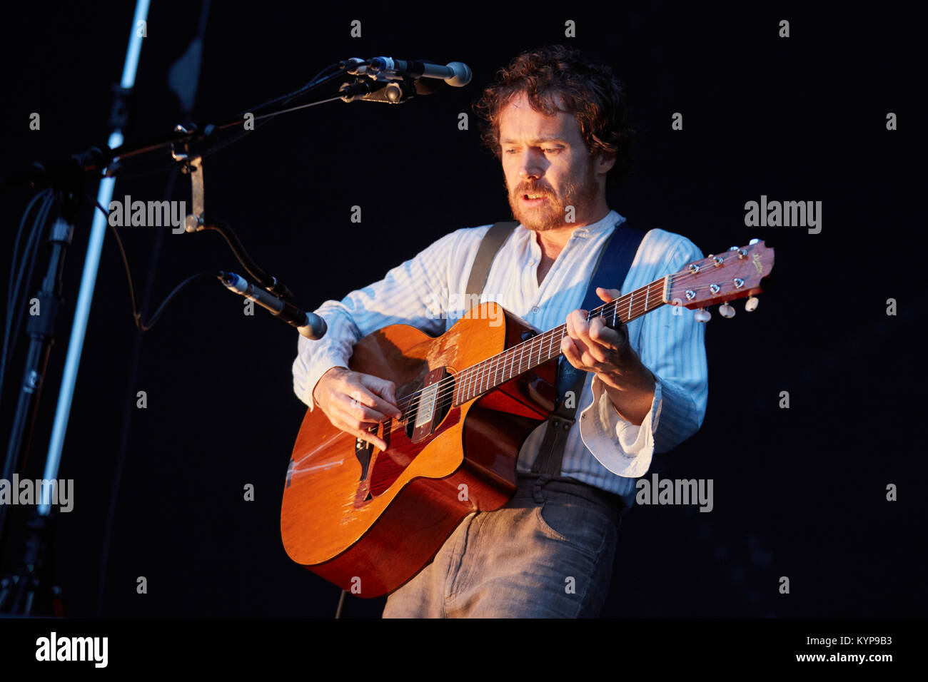 The Irish singer, musician and songwriter Damien Rice performs a live ...