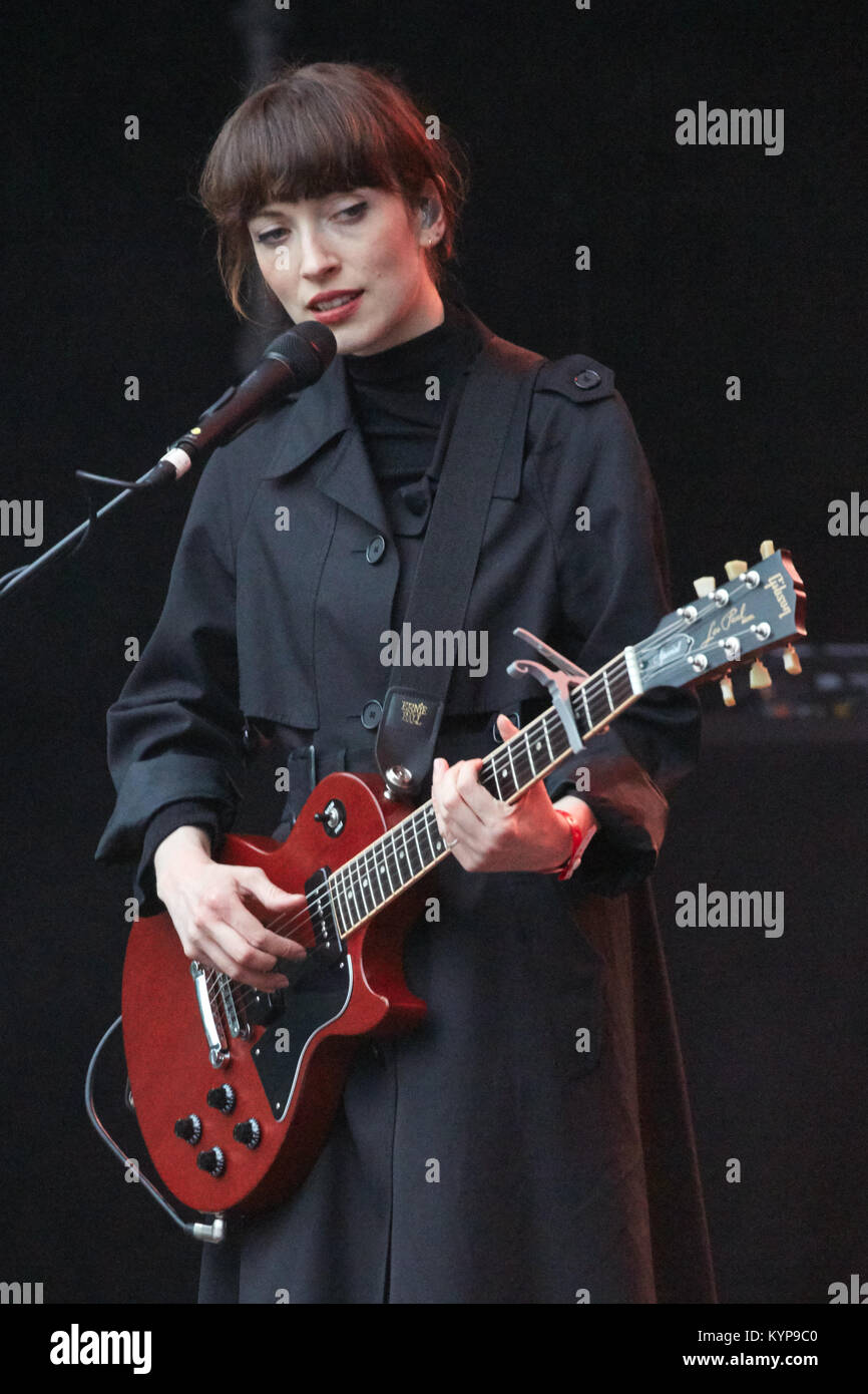 The English indie folk band Daughter performs a live concert at the ...