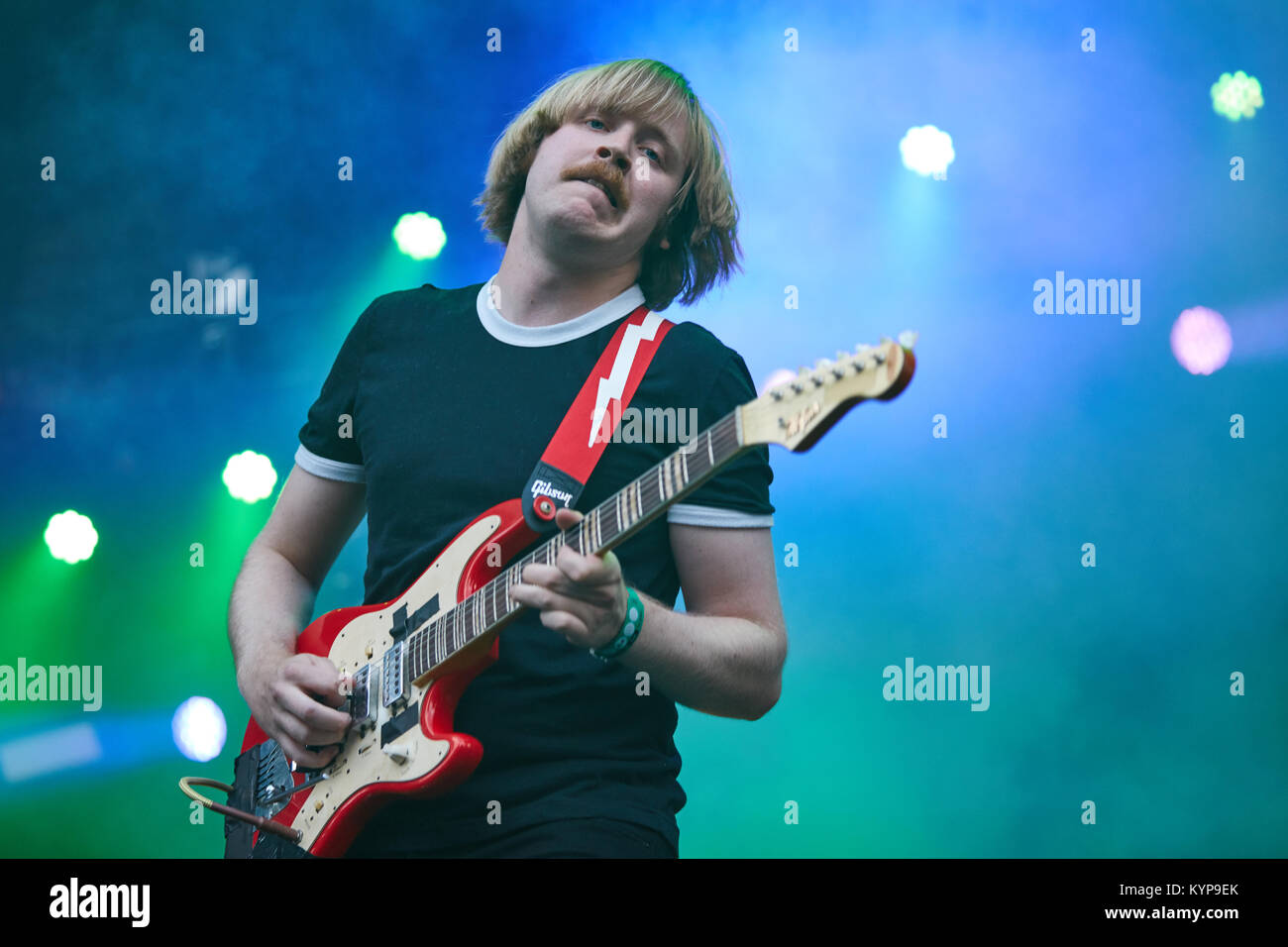 The Norwegian rock band Death By Unga Bunga performs live at the ...