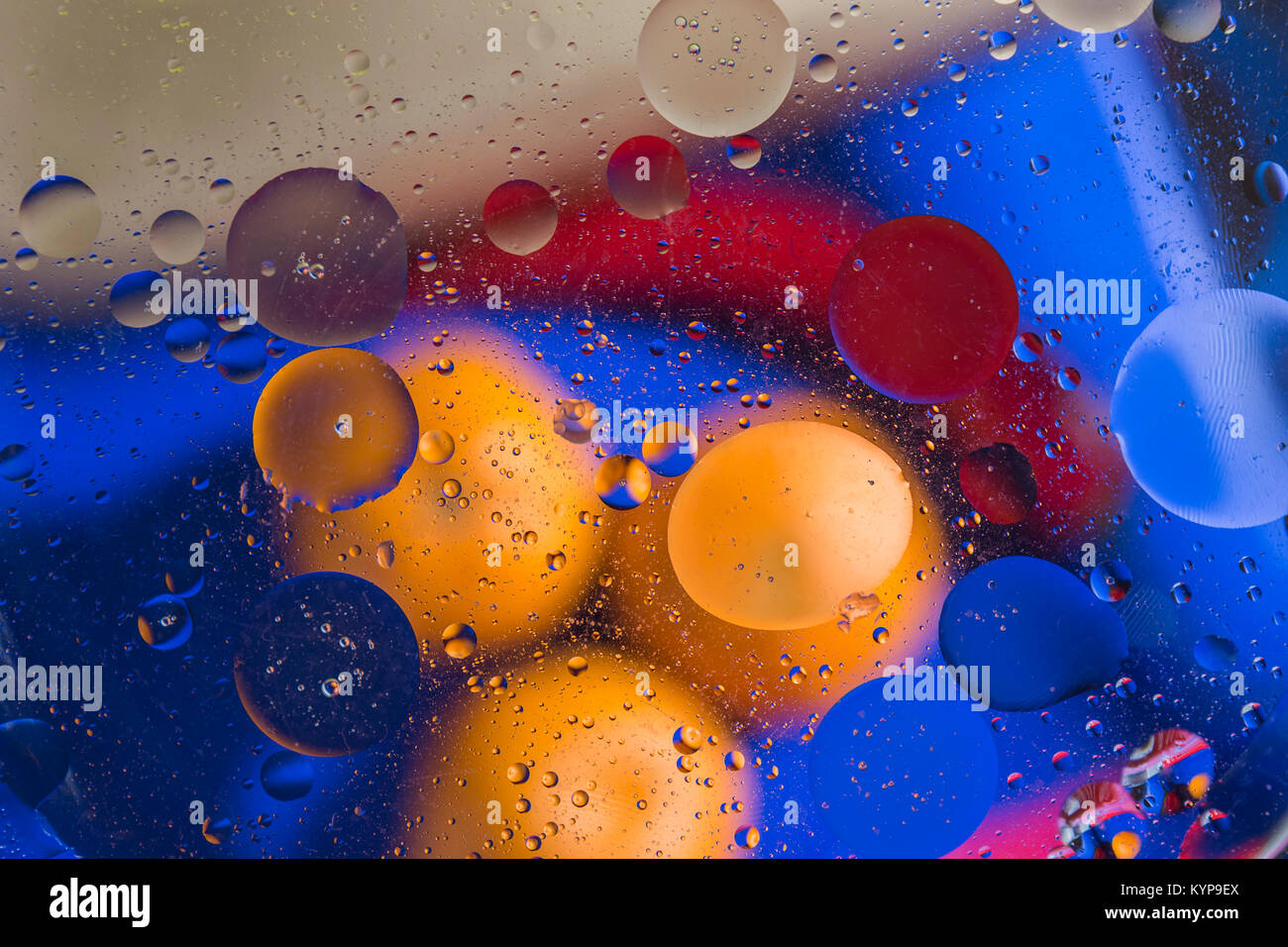 Colorful abstract macro background with oil drops in water Stock Photo ...