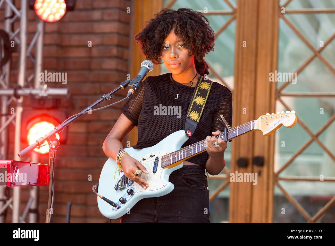 The British soul singer, songwriter and musician Denai Moore performs a ...