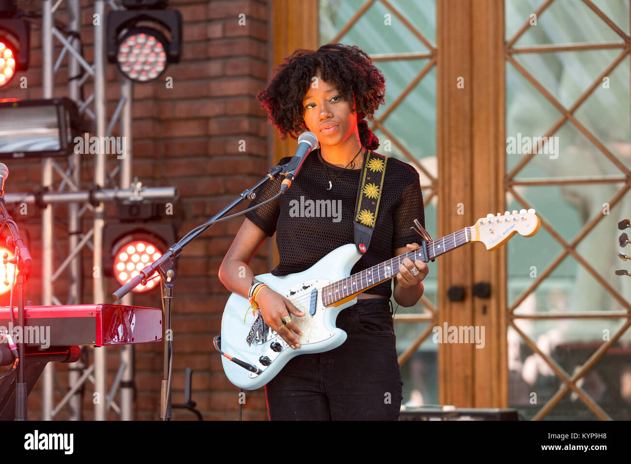 The British soul singer, songwriter and musician Denai Moore performs a ...