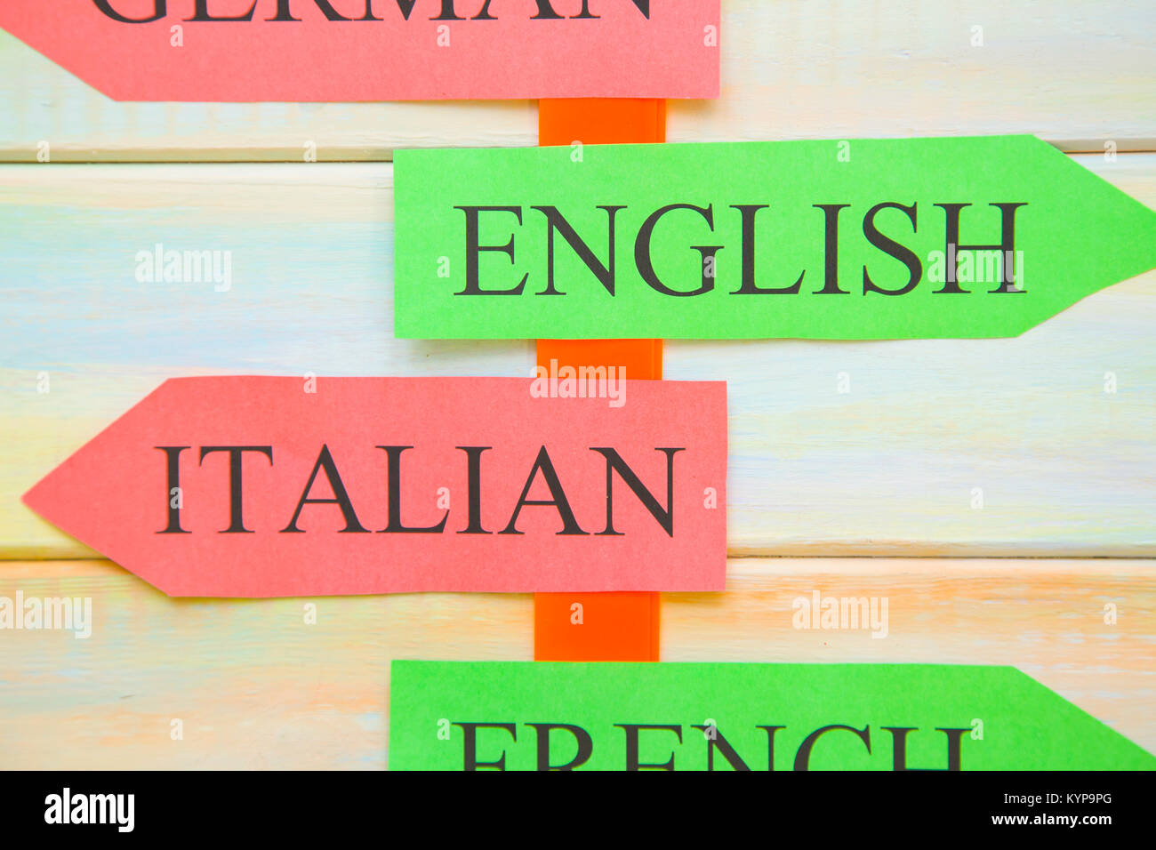 Education Concept With Pointers Stock Photo Alamy