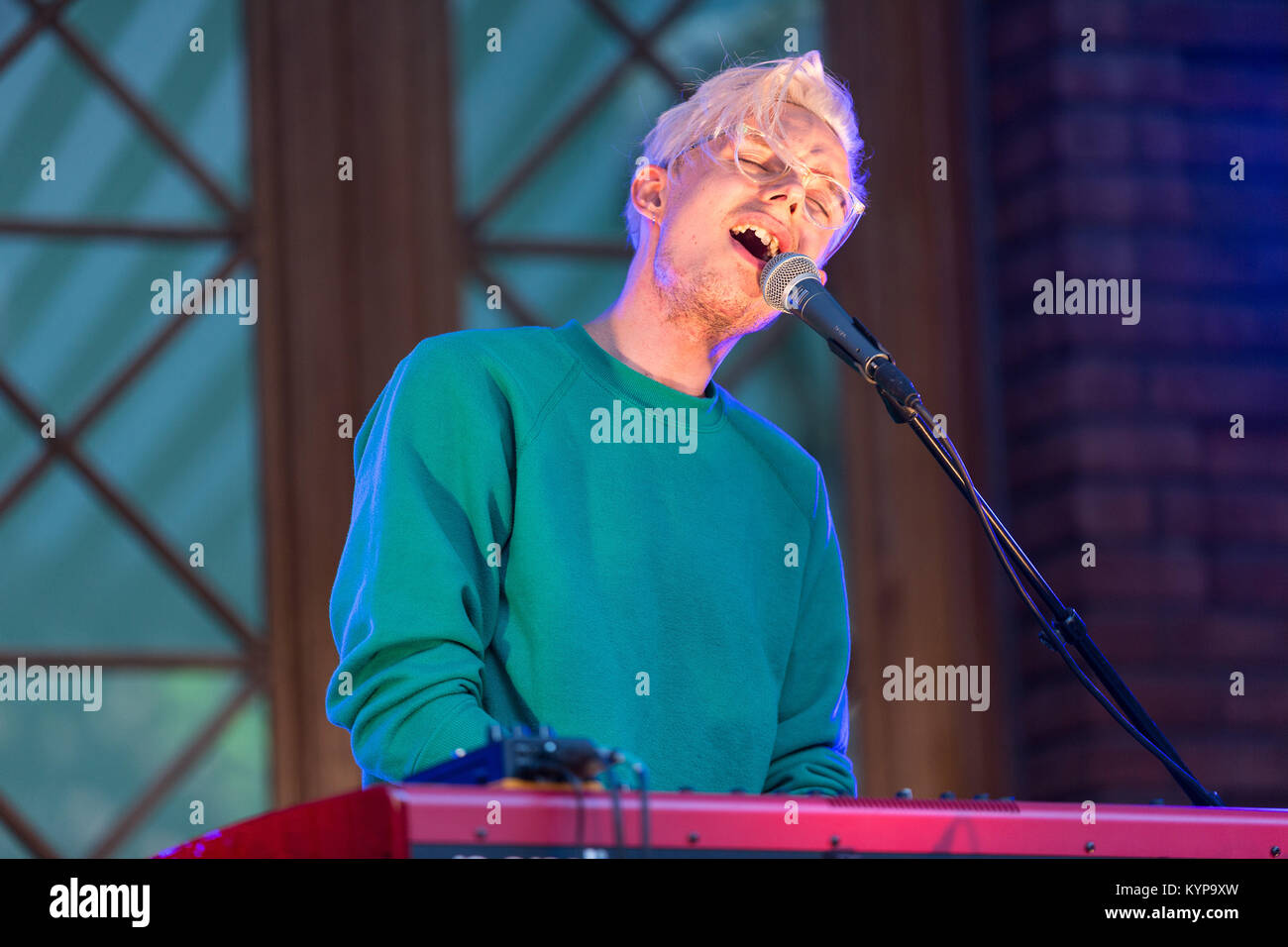 The British singer, songwriter and musician Douglas Dare performs a ...