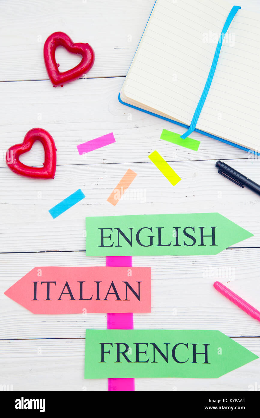 Learning languages concept Stock Photo - Alamy