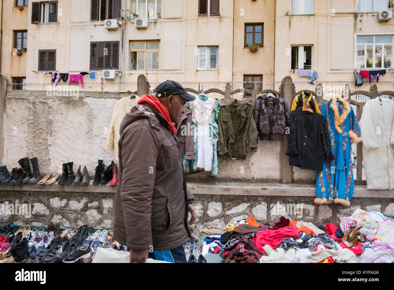 The food market of Ballarò in Palermo,the capital of Sicily,Italy Stock ...