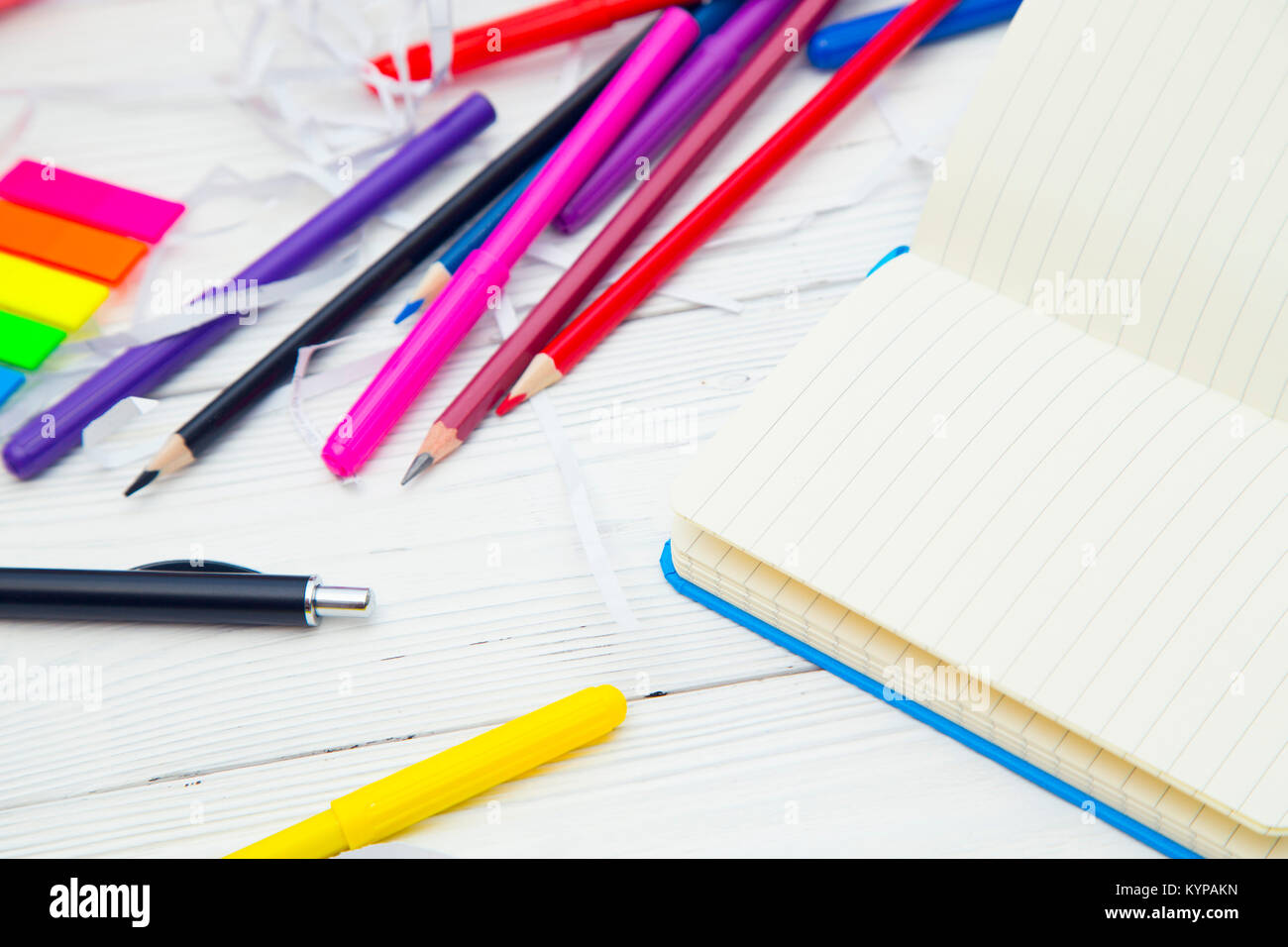 Education concept with a notebook Stock Photo - Alamy