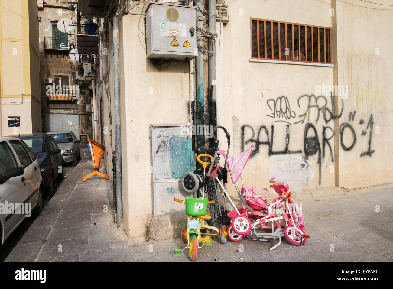 The food market of Ballarò in Palermo,the capital of Sicily,Italy Stock ...