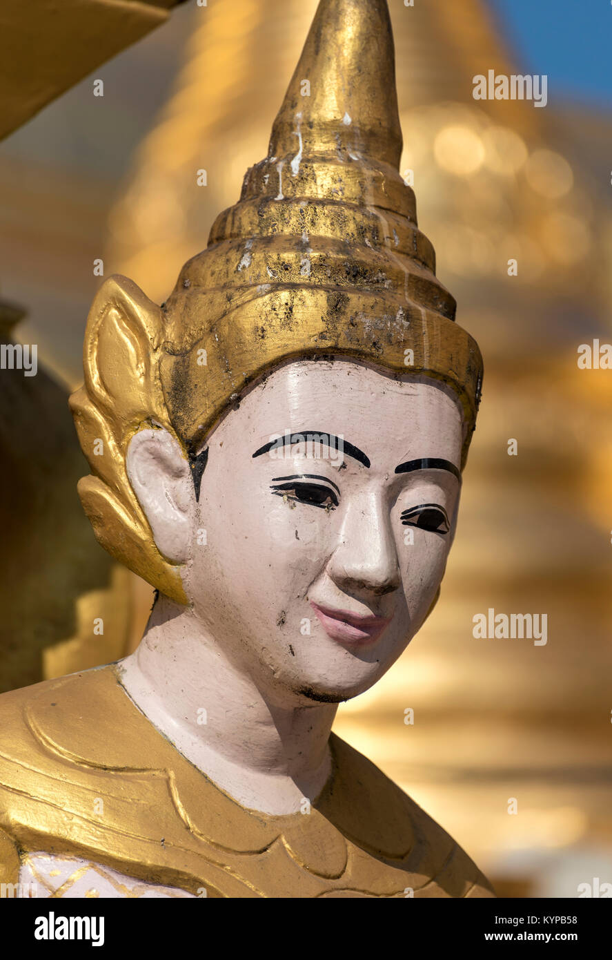 Spirit (nat) statue at Shwedagon Pagoda, Yangon (Rangoon), Myanmar ...