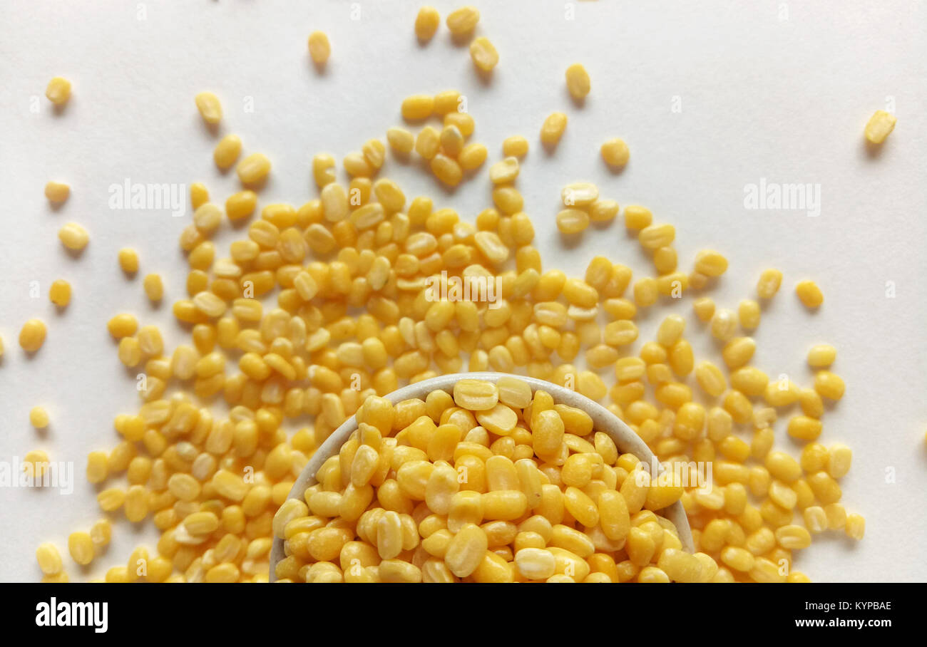 Split Mung Bean Natural and Healthy Food Stock Photo - Alamy